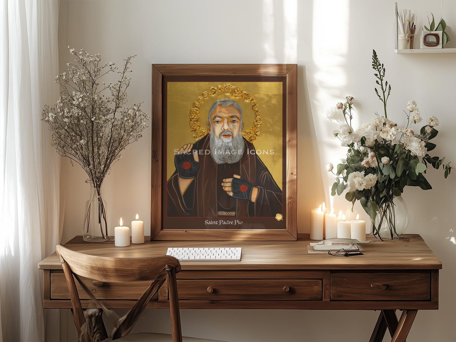 Saint Padre Pio Icon Print | Sacred Image Icons - Etsy