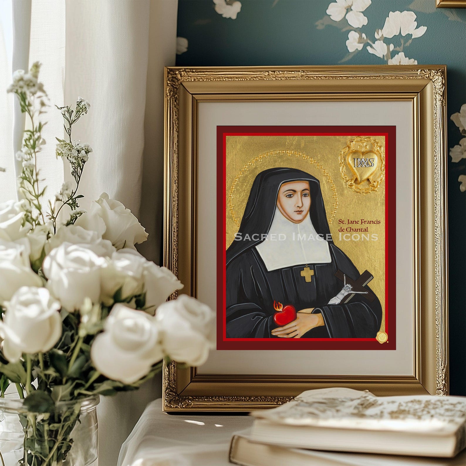 Saing Jane Frances De Chantal Icon Print | Sacred Image Icons - Etsy