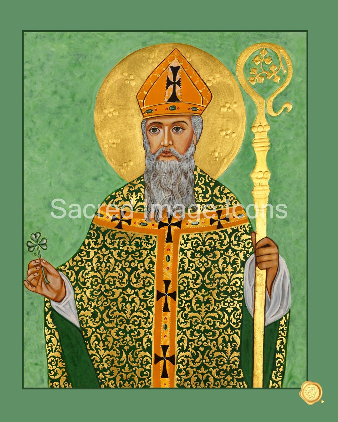 Saint Patrick Print | Sacred Image Icons - Etsy
