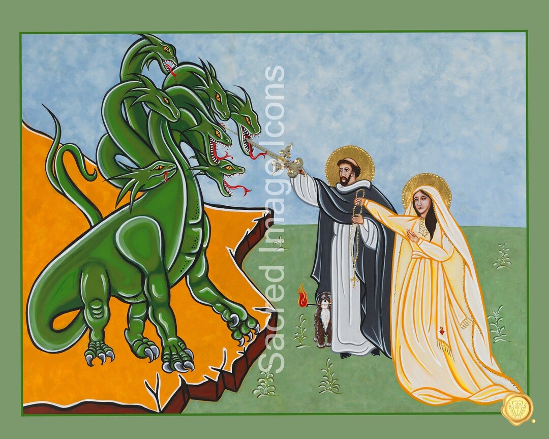 Saint Dominic the Rosary is a Weapon Print Sacred Image - Etsy
