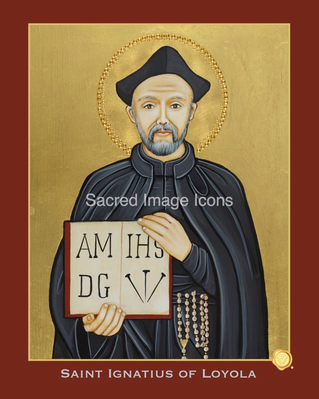 Saint Ignatius of Loyola Icon Print | Sacred Image Icons - Etsy