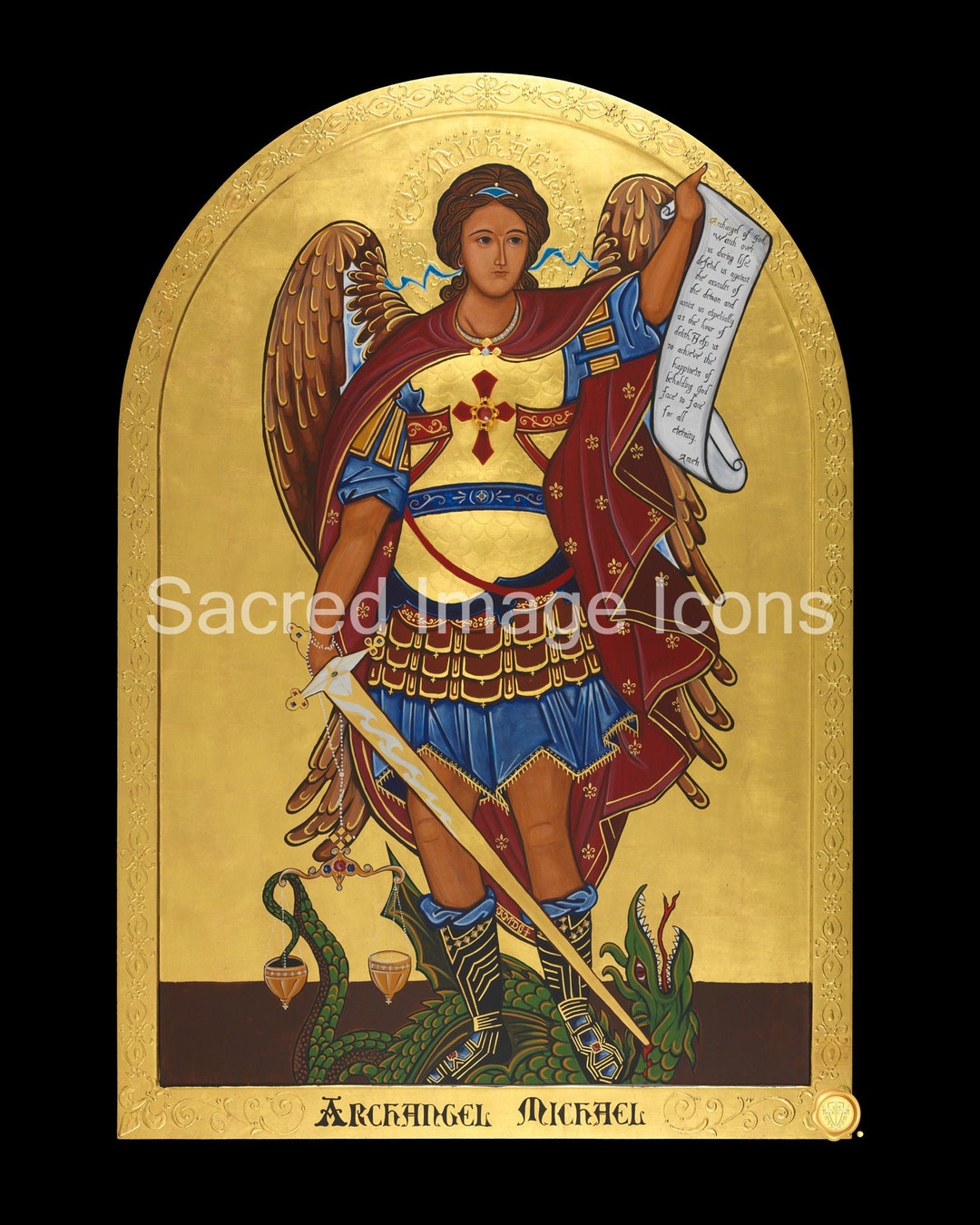 Saint Michael Archangel Icon Print | CATHOLIC SAINT ICON Print | Sacred ...