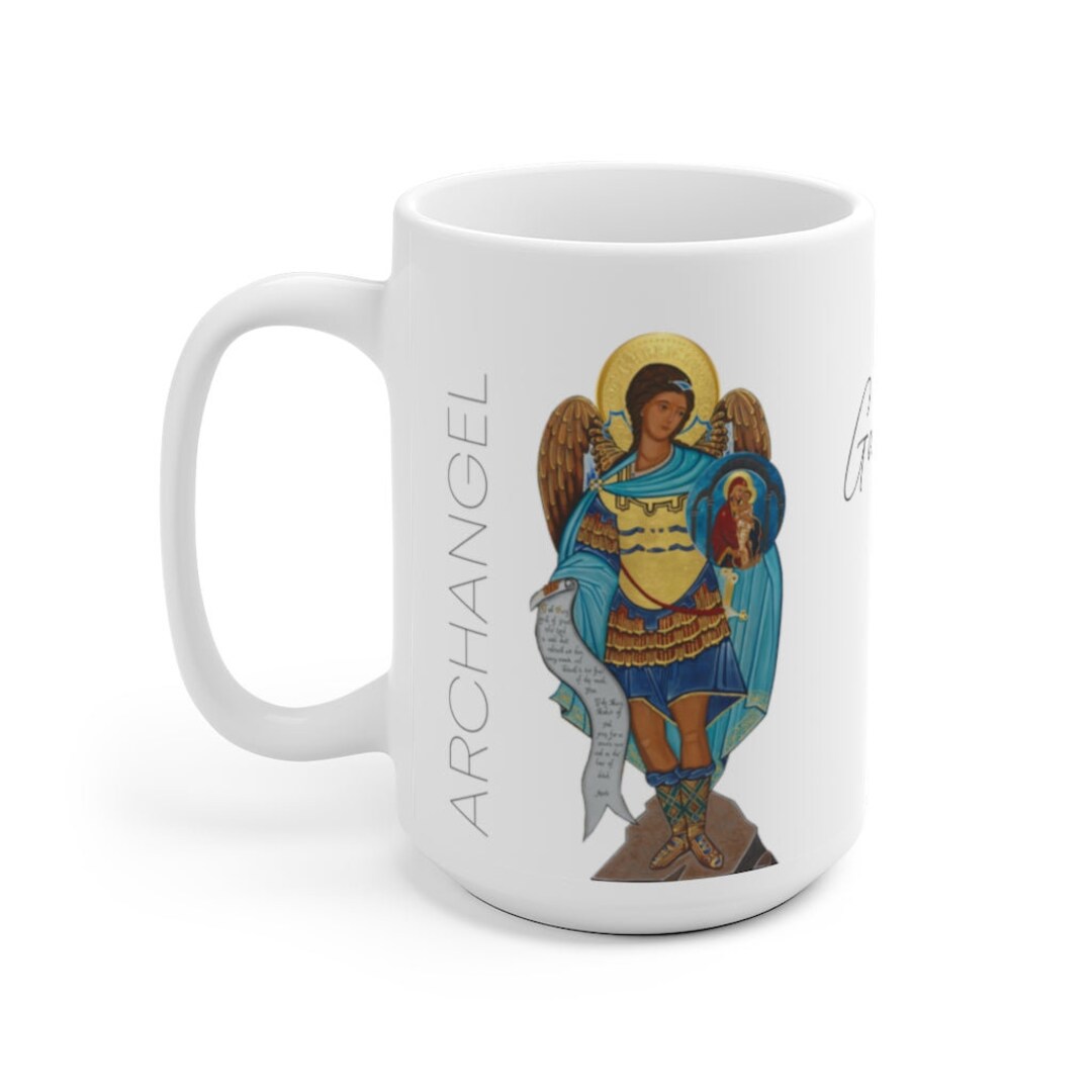 Archangel Gabriel Prayer Mug 15oz | SAINT COFFEE MUG | Christmas Gift ...