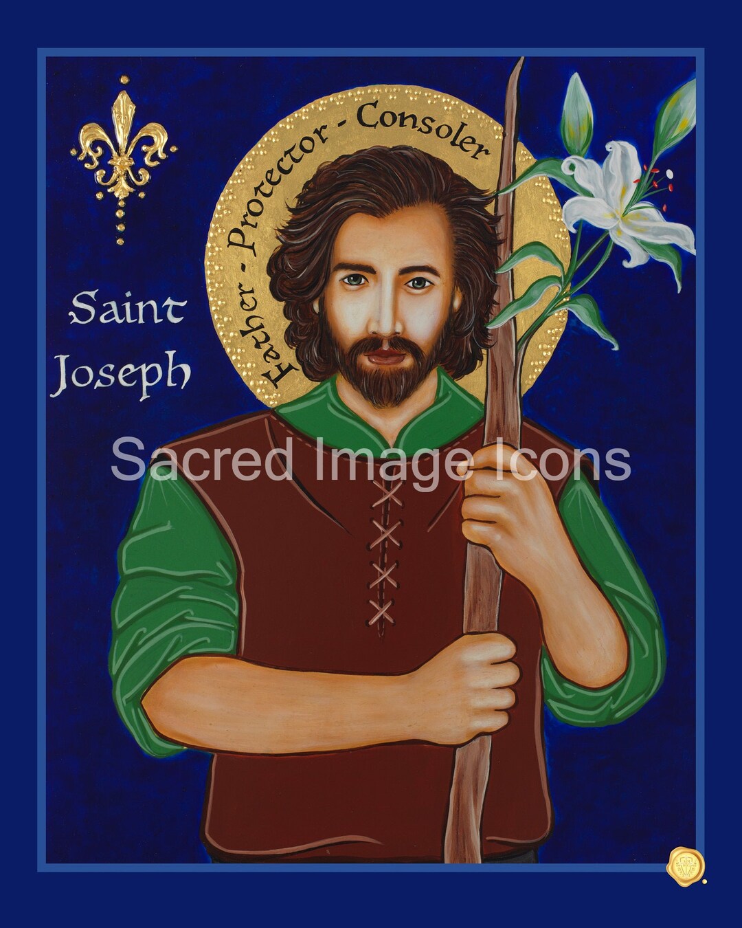 Saint Joseph Print | Sacred Image Icons - Etsy