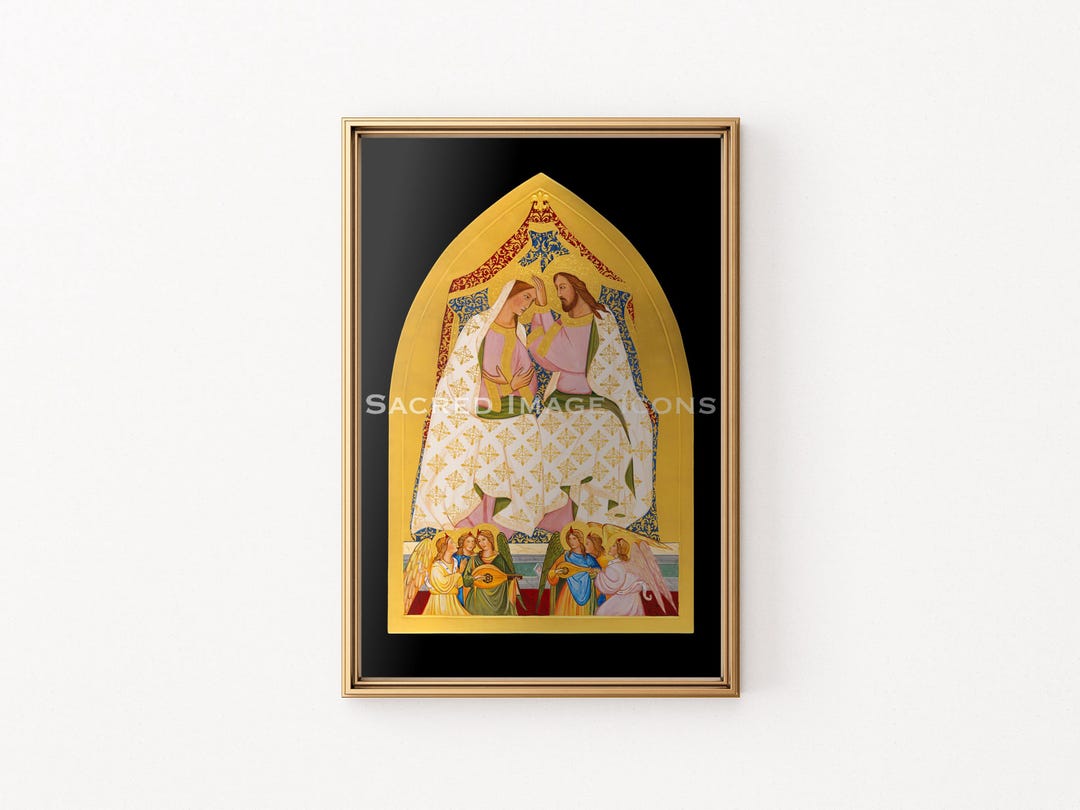 The Coronation of Mary Icon Print | Sacred Image Icons - Etsy