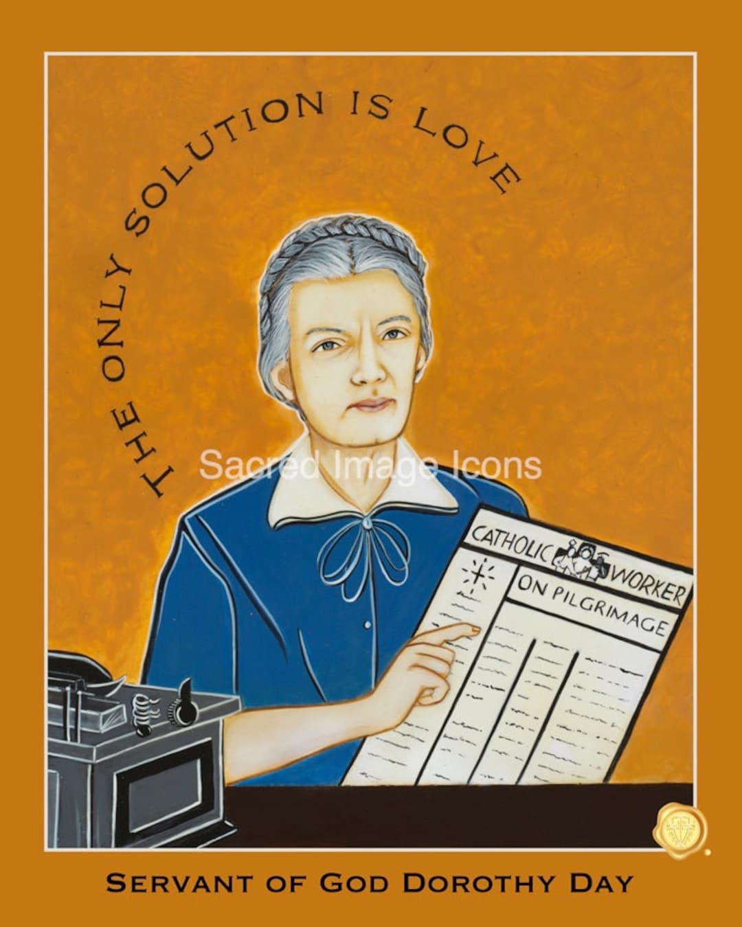 Servant of God Dorothy Day Icon Print | Sacred Image Icons - Etsy