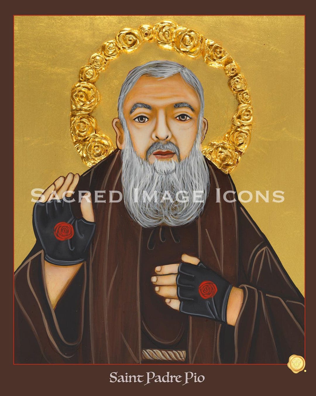 Saint Padre Pio Icon Print | Sacred Image Icons - Etsy