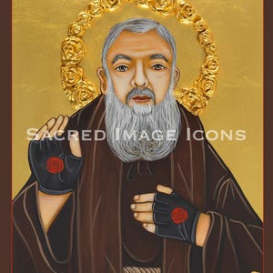 Saint Padre Pio Icon Print | Sacred Image Icons - Etsy
