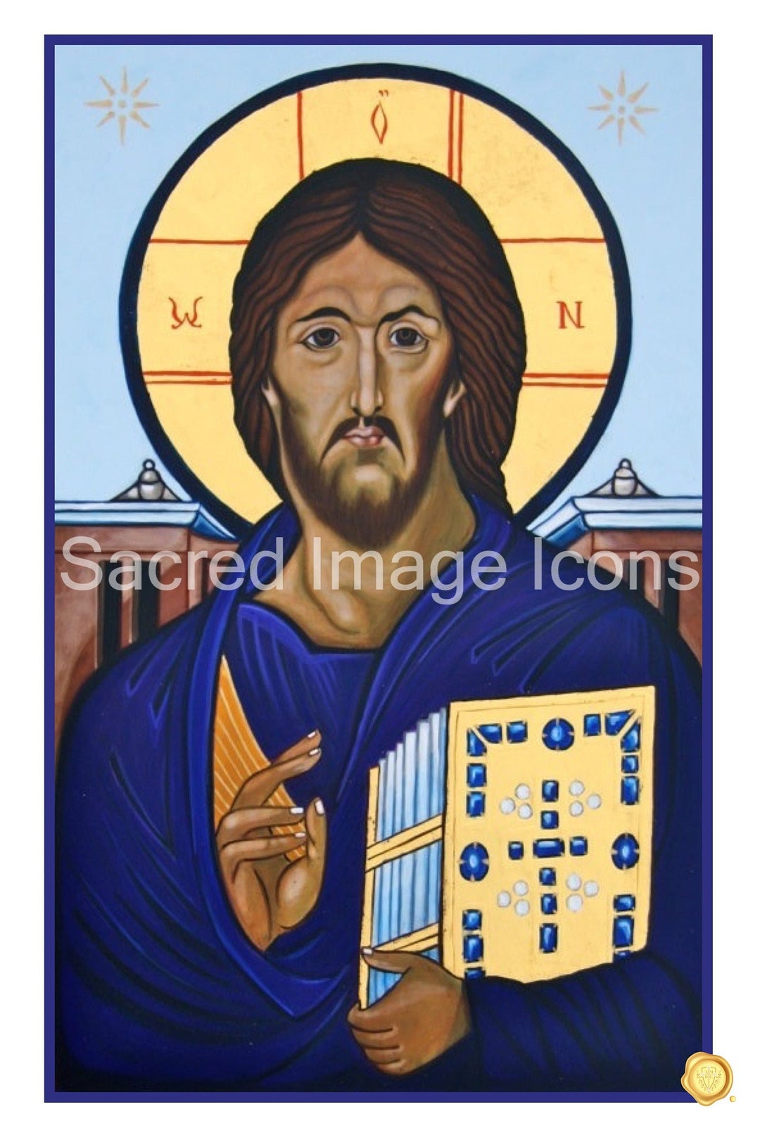 Christ Pantocrator Print Sacred Image Icons - Etsy