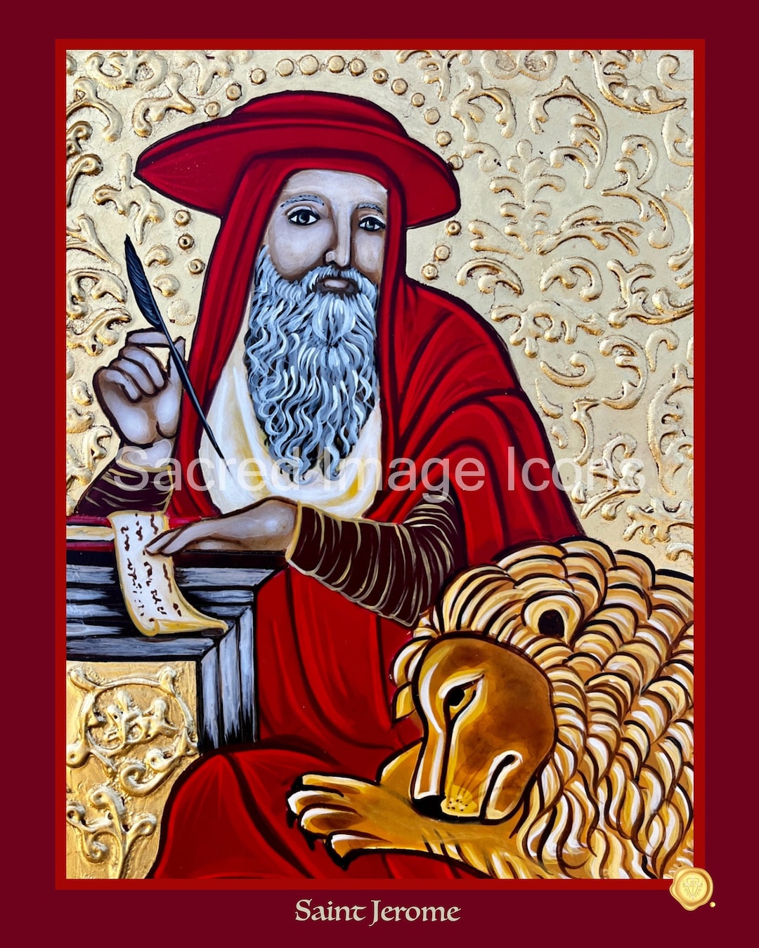 Saint Jerome Icon Print | Sacred Image Icons - Etsy