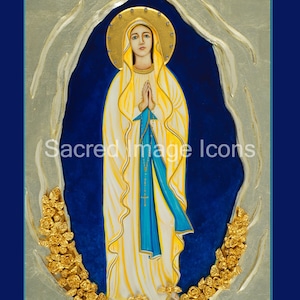 Our Lady of Lourdes 1 Print | Sacred Image Icons - Etsy