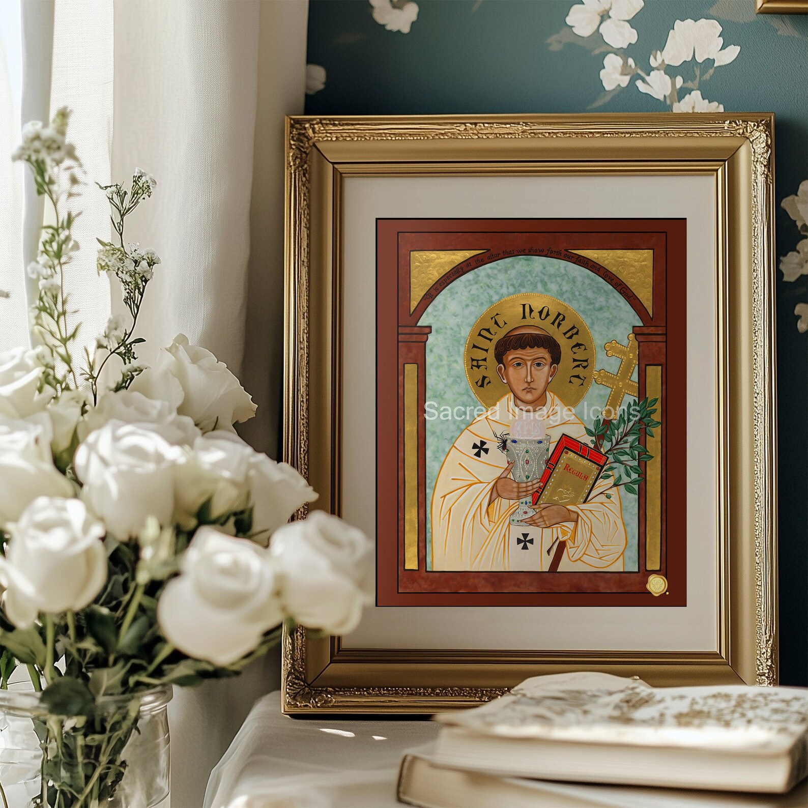 Saint Norbert Print | Sacred Image Icons - Etsy