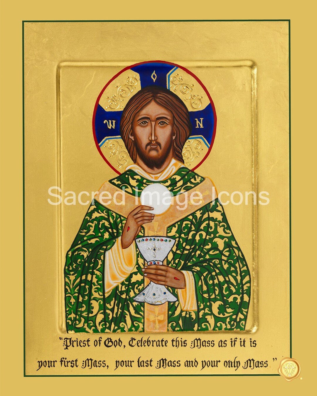Christ the High Priest Print Sacred Image Icons - Etsy