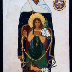 St. Maria Goretti Icon Ready to Frame Print Catholic Art | Etsy