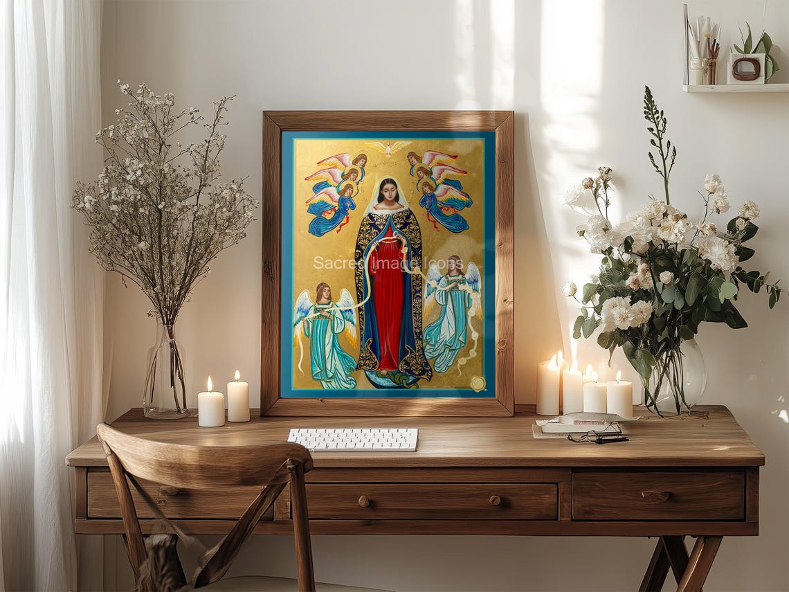 Our Lady Undoer of Knots Icon Print | Sacred Image Icons - Etsy