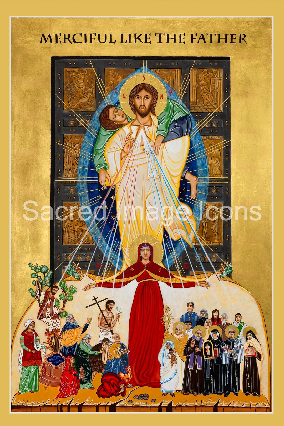 Jesus the Good Shepherd / Merciful Like the Father Print | Sacred Image ...