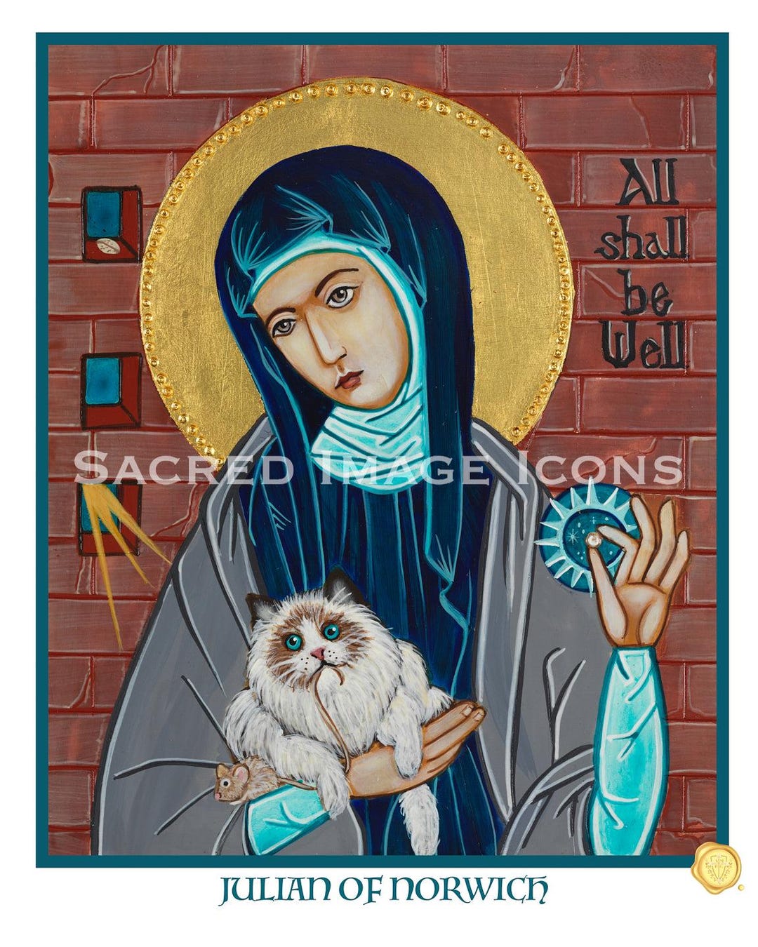 Saint Julian of Norwich Icon Print | Sacred Image Icons - Etsy