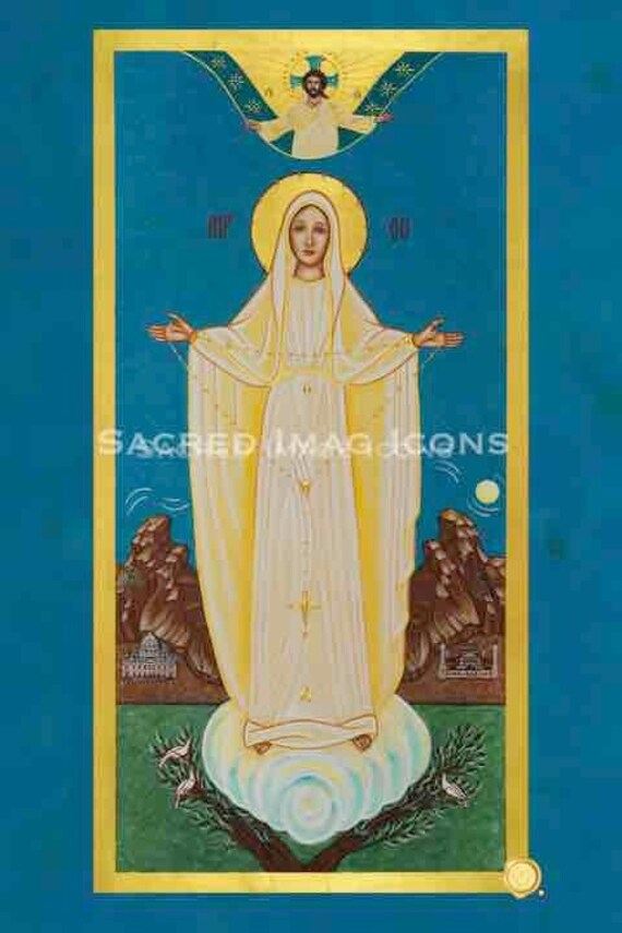 Our Lady of Fatima Byzantine Print - Etsy