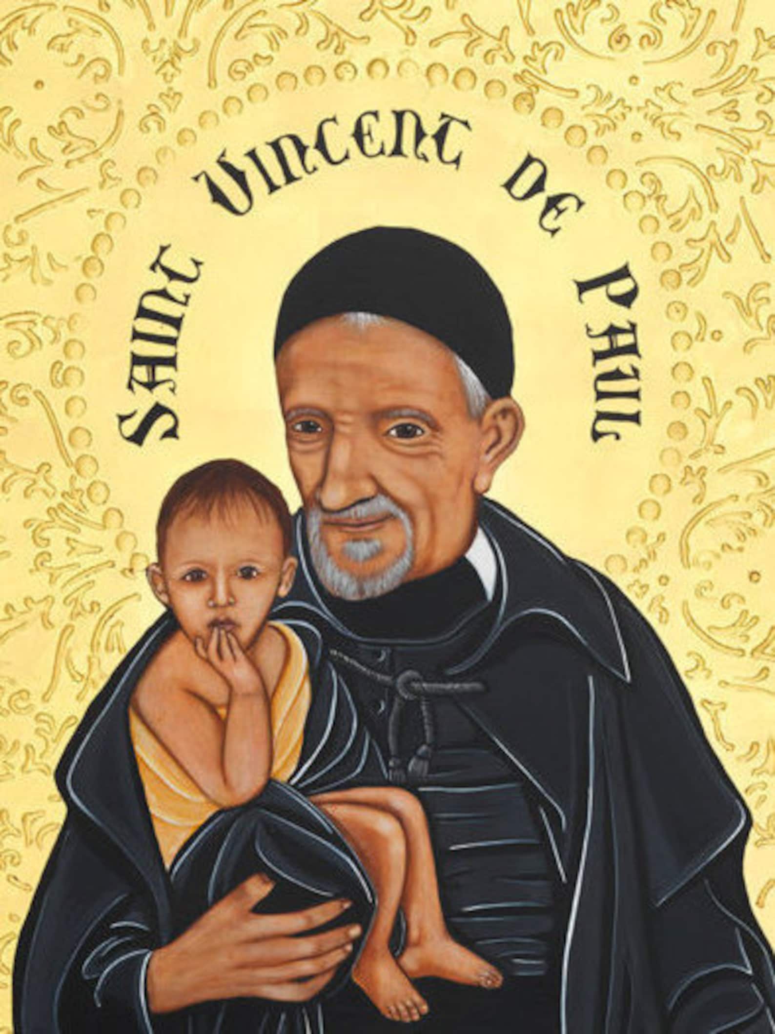 Saint Vincent De Paul Original Icon Ready to Frame 8x12 - Etsy
