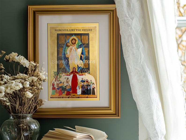 Jesus the Good Shepherd / Merciful Like the Father Print | Sacred Image ...