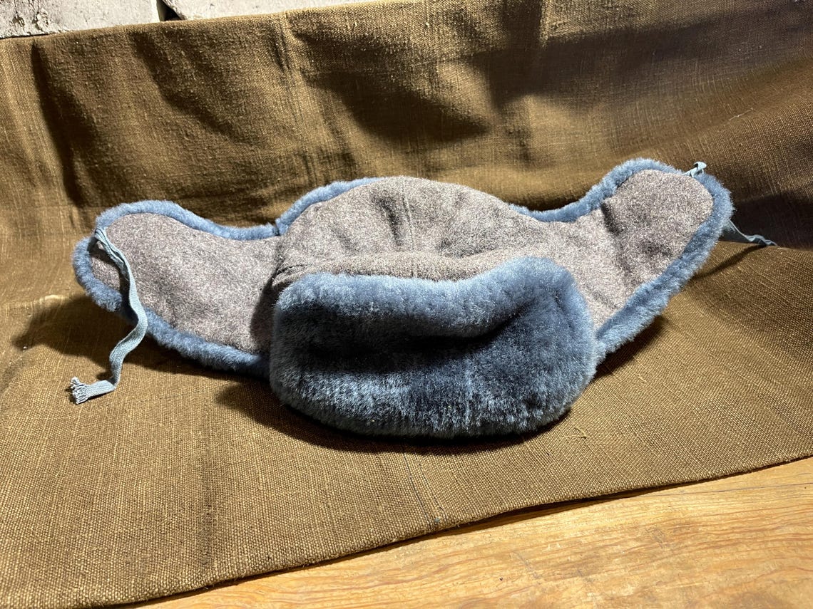 Soviet Officer Ushanka Hat, Russian Army Winter Fur Hat, Original USSR ...