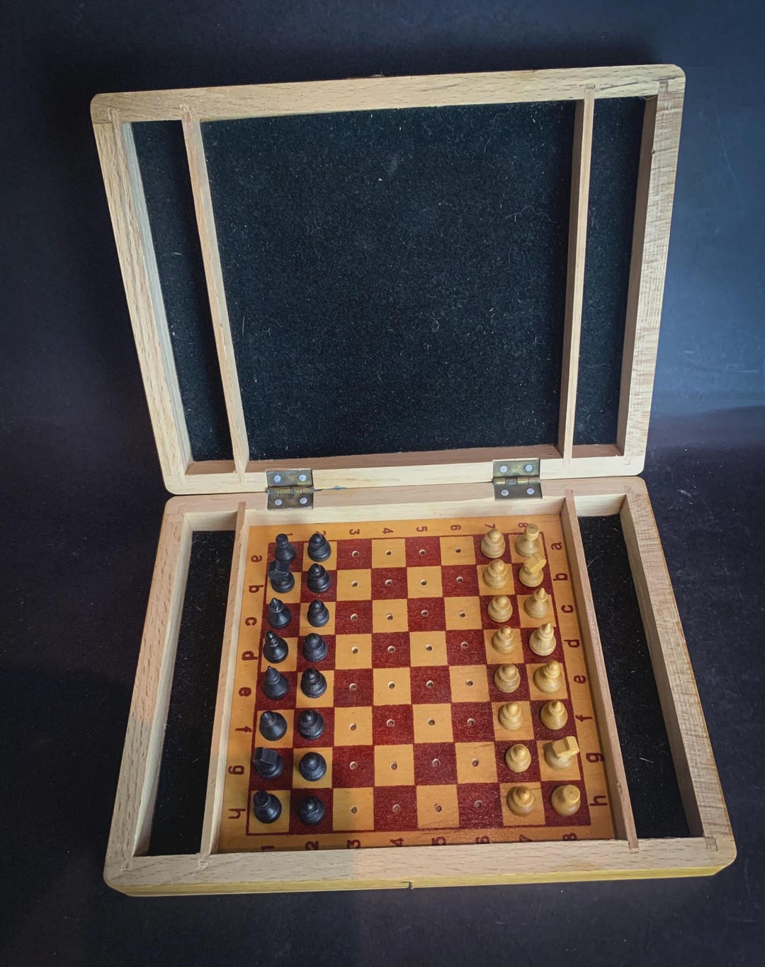Travel Chess | Retro Road Chess | Vintage Soviet Pocket Chess | Wooden ...