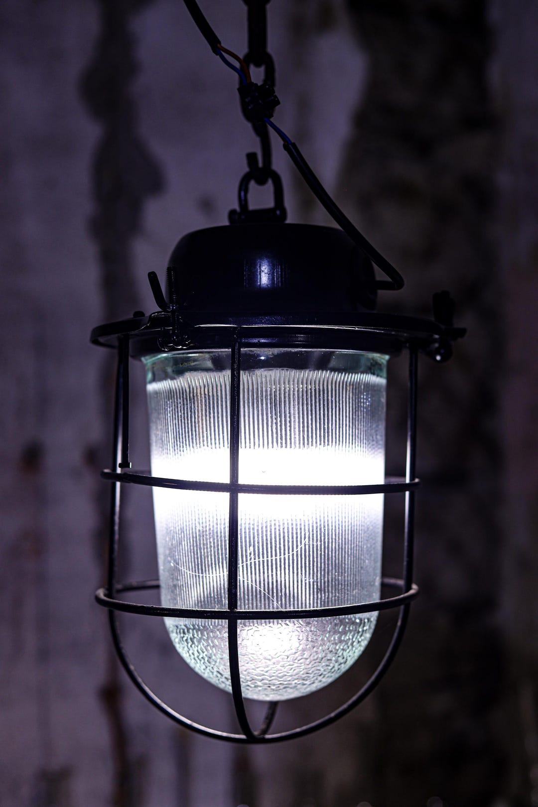 Soviet Prison Lamp, Bunker Light, Hard Glass, Cold War Era, Military ...