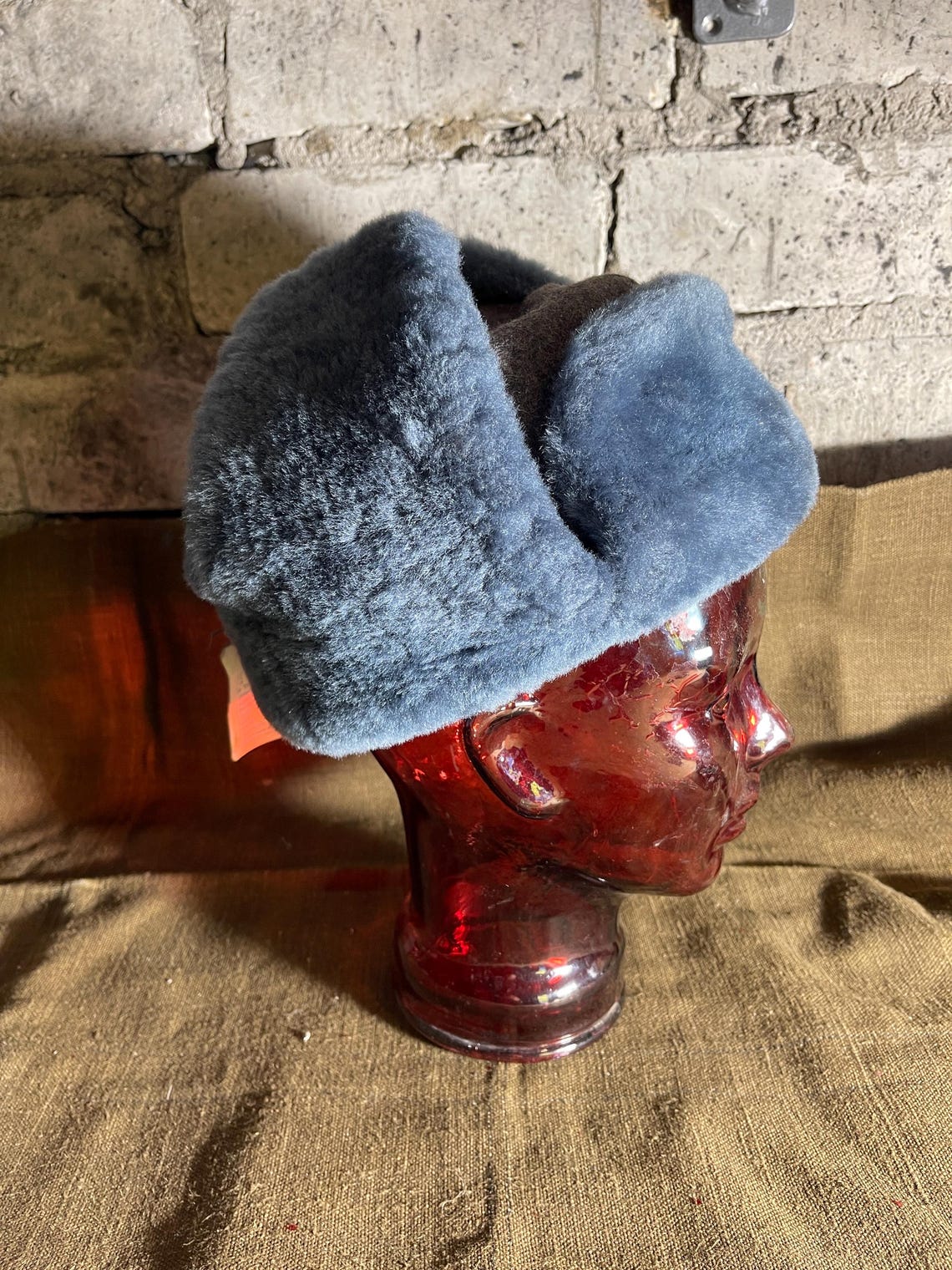 Soviet Officer Ushanka Hat, Russian Army Winter Fur Hat, Original USSR ...