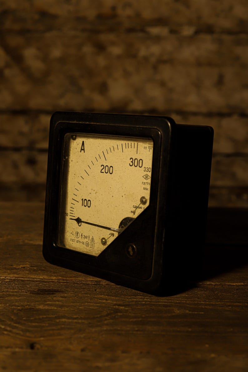 Soviet Ammeter Gauge | Industrial USSR Electrical Measuring Device ...