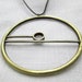 Circle Line Pendant, Geometric Pendant, Mixed Metal Necklace ...