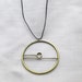 Circle Line Pendant, Geometric Pendant, Mixed Metal Necklace ...