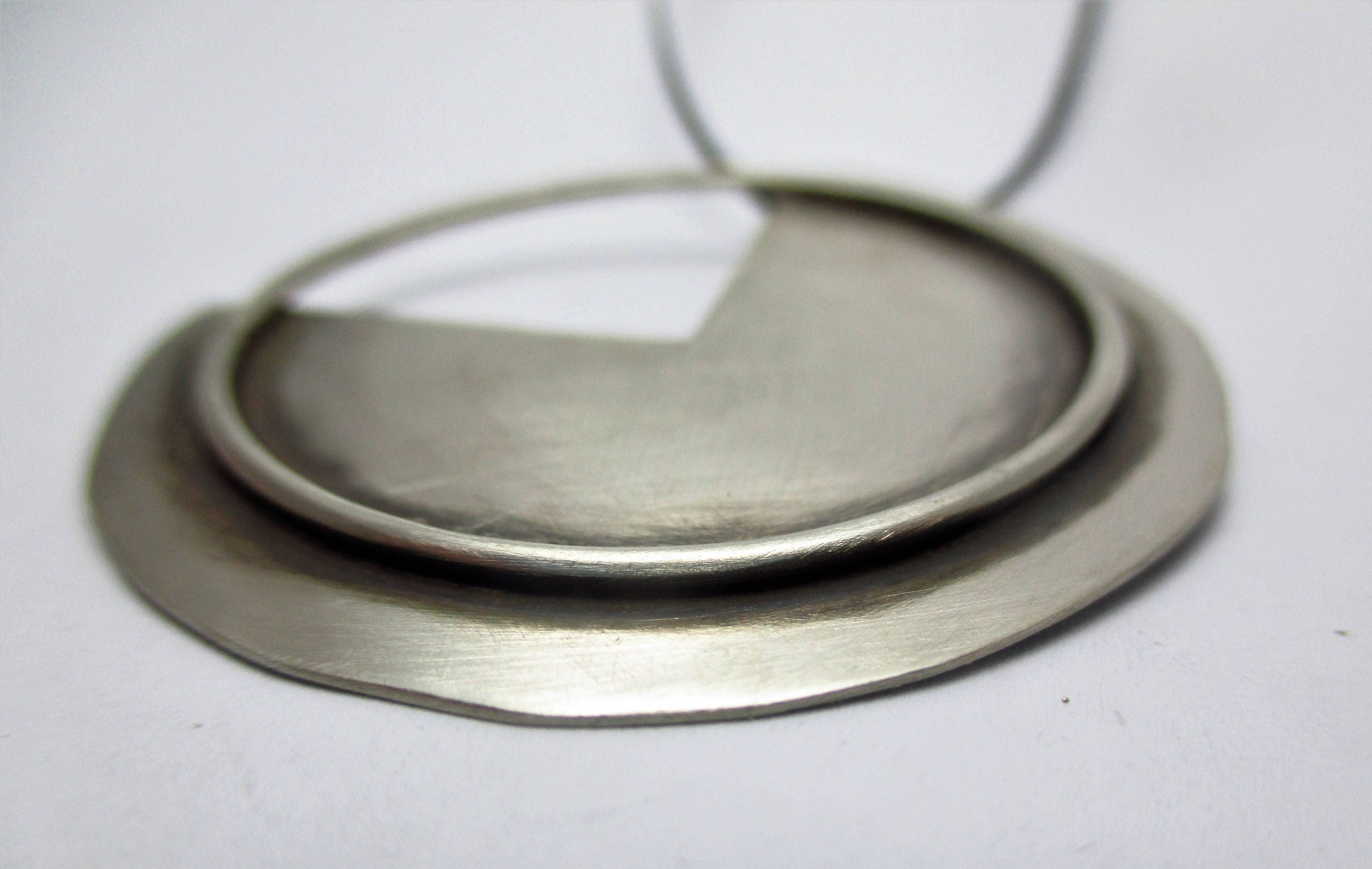 Circle Pendant, Geometric Jewelry, Bauhaus Necklace, Clock Pendant ...