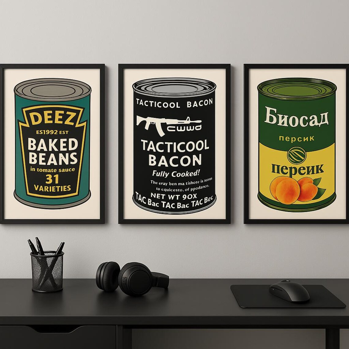 Dayz Art Print - Deez Baked Beans – Andy Warhol Style Digital Art ...