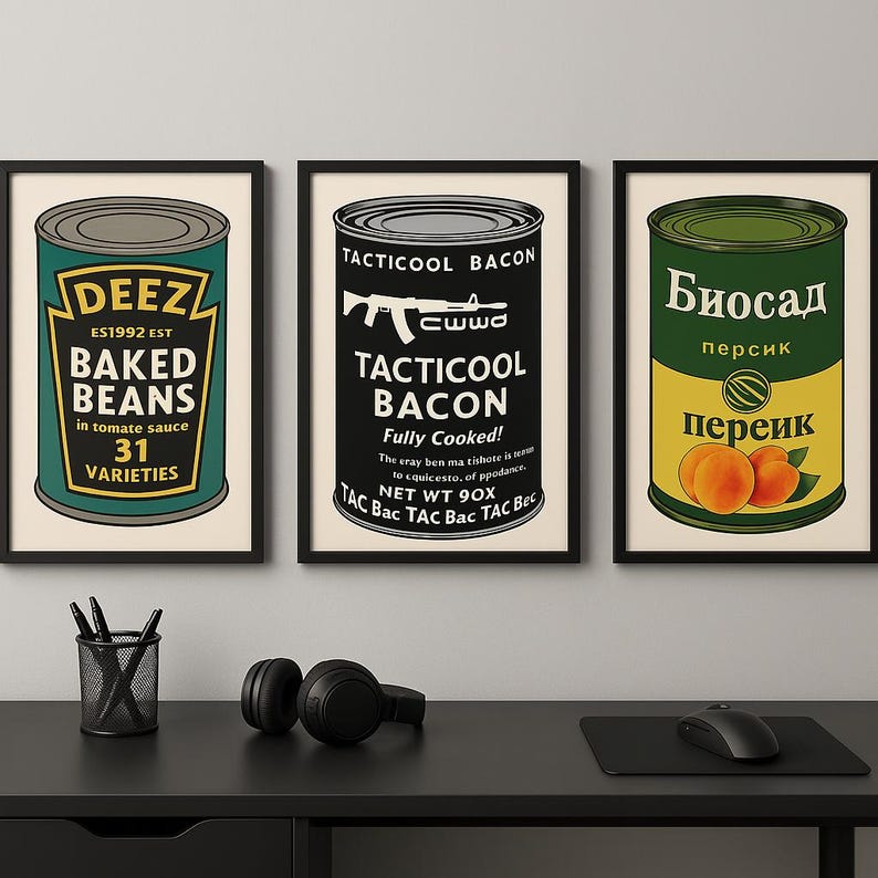 Dayz Art Print - Deez Baked Beans – Andy Warhol Style Digital Art ...