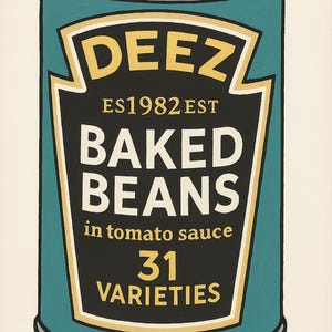 Dayz Art Print - Deez Baked Beans – Andy Warhol Style Digital Art ...