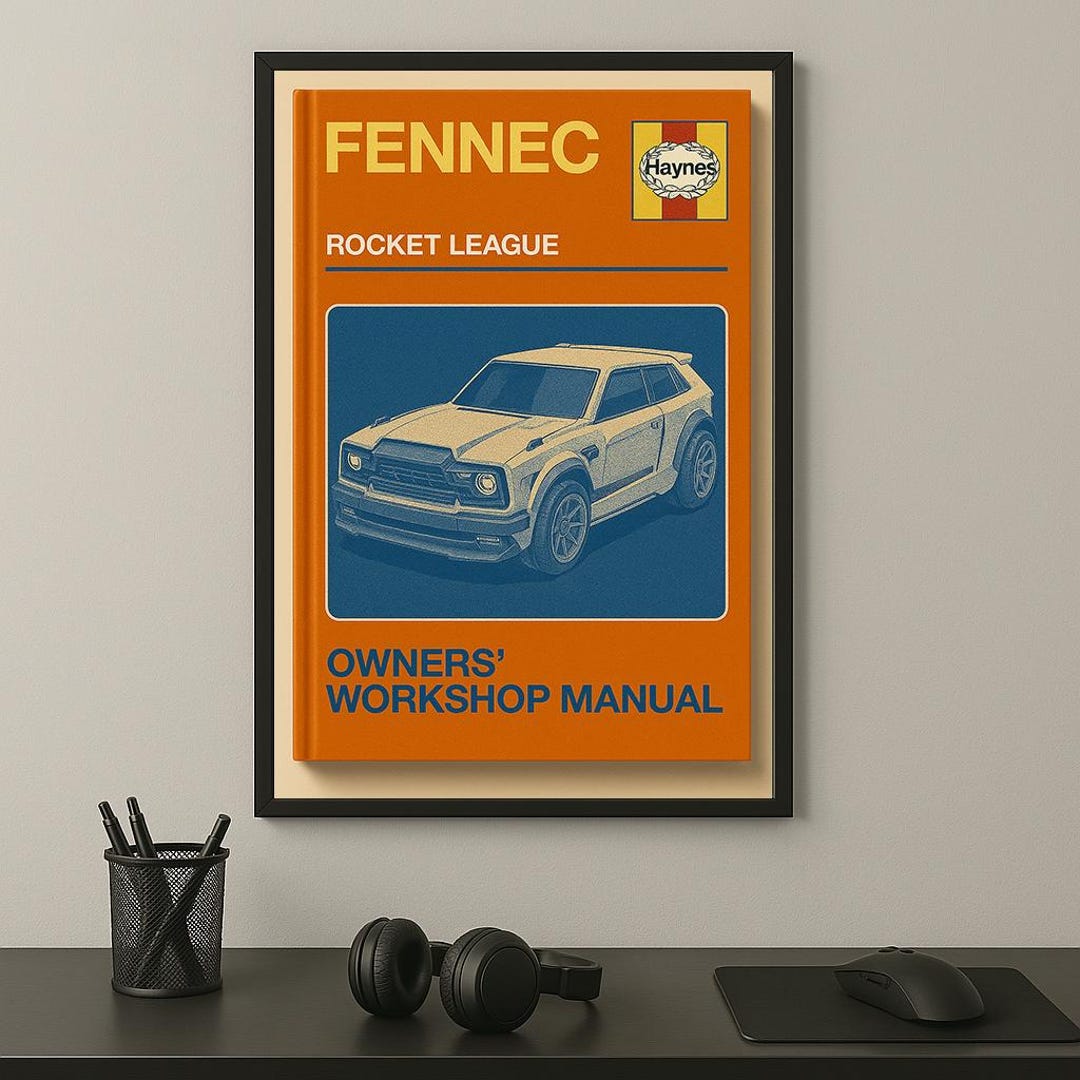 Rocket League Poster | Fennec | Haynes Manual Style | Digital Print ...