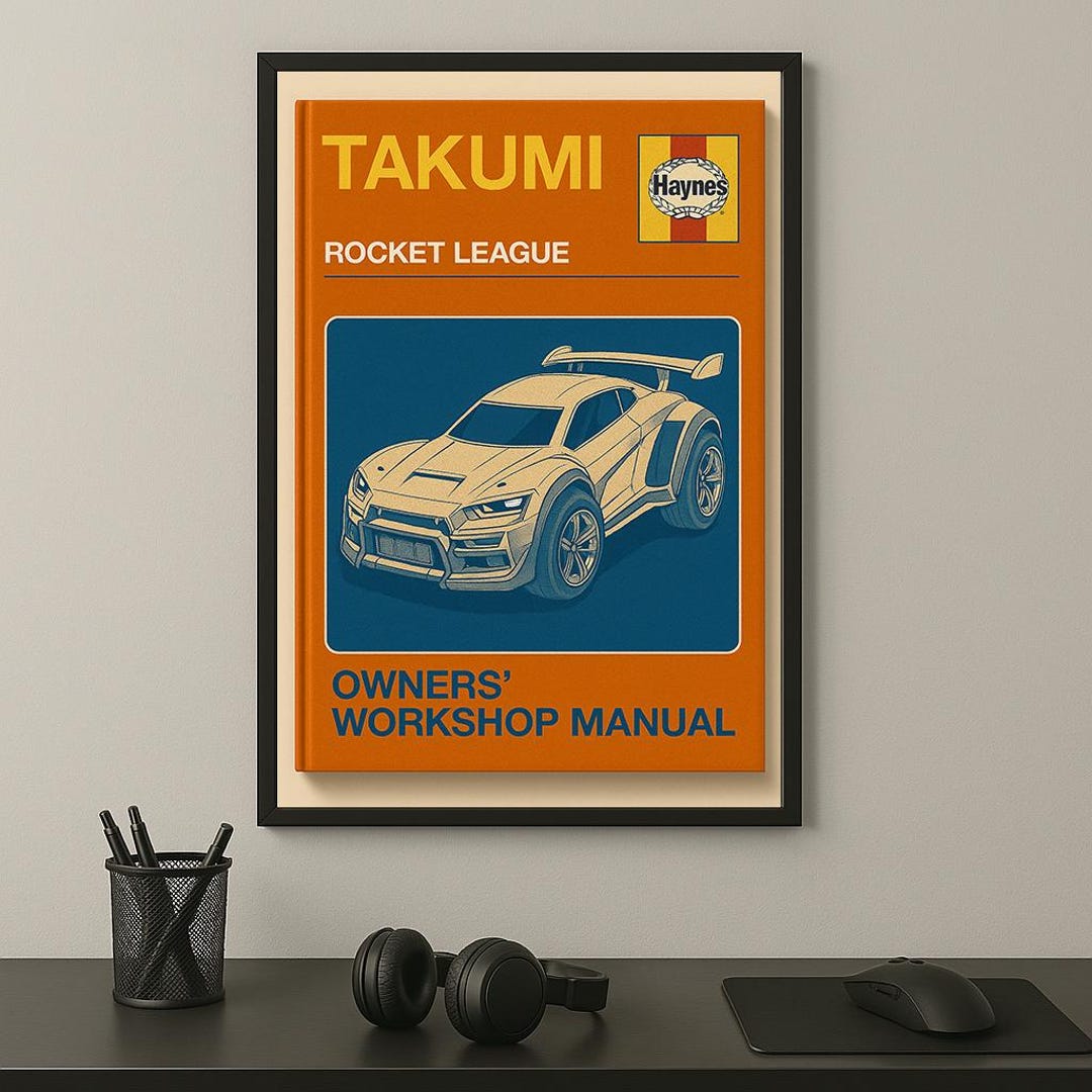 Rocket League Poster | Takumi | Haynes Manual Style | Digital Print ...