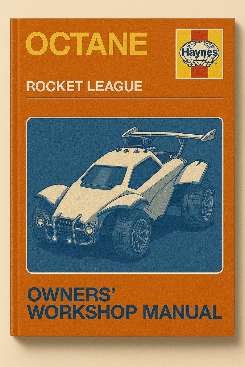Rocket League Poster | Octane | Haynes Manual Style | Digital Print ...