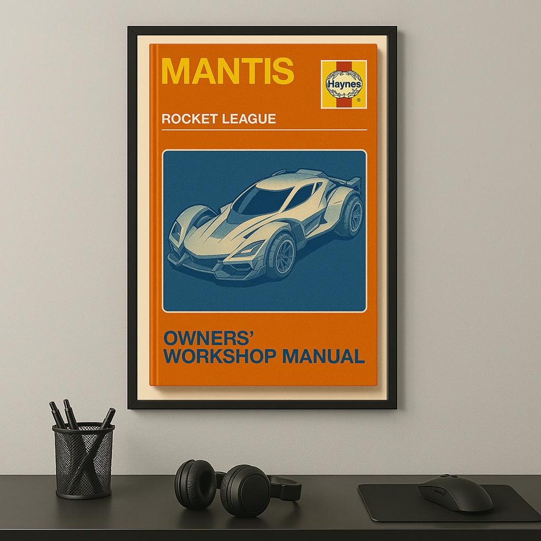 Rocket League Poster | Mantis | Haynes Manual Style | Digital Print ...