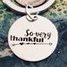 So Very Thankful Keychain, Thankful Charm, Silver Plated Necklace ...