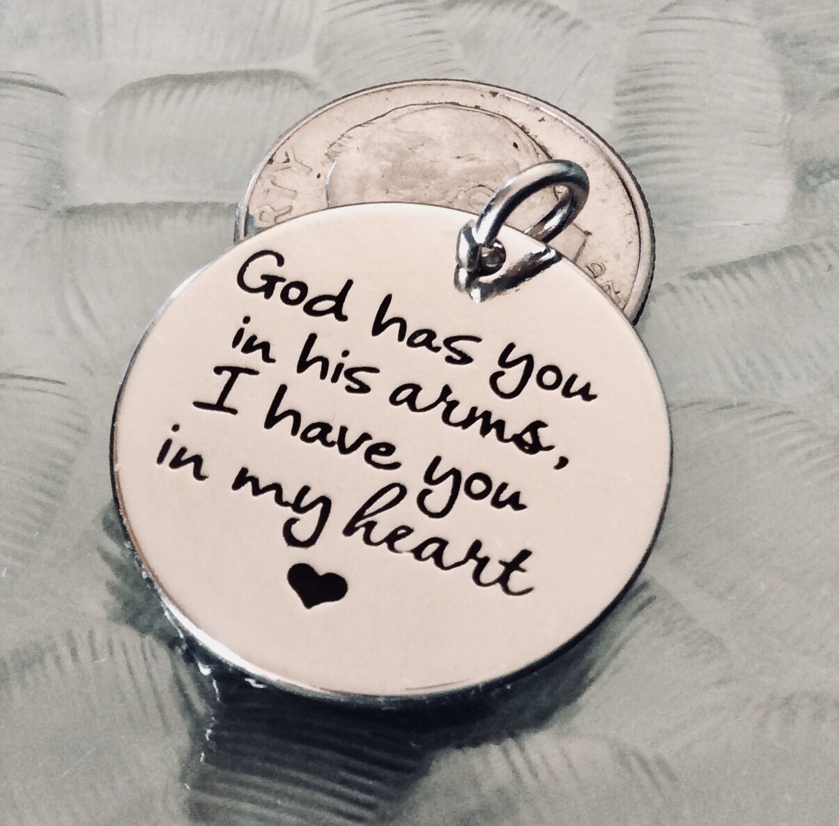 God has you in his arms I have you in my heart pendants New | Etsy