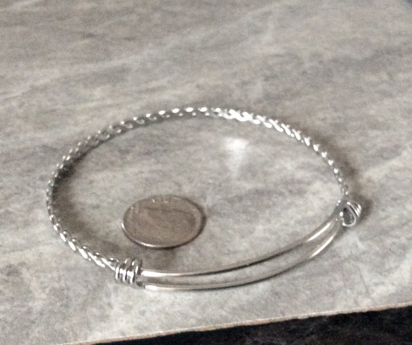 60mm Solid Stainless Steel Expandable Silver Twist Bangle - Etsy