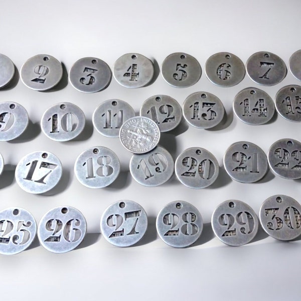 Number Charms - Etsy
