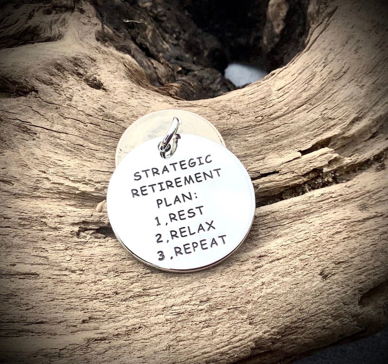 Strategic Retirement Plan Rest Relax Repeat Pendant Silver - Etsy