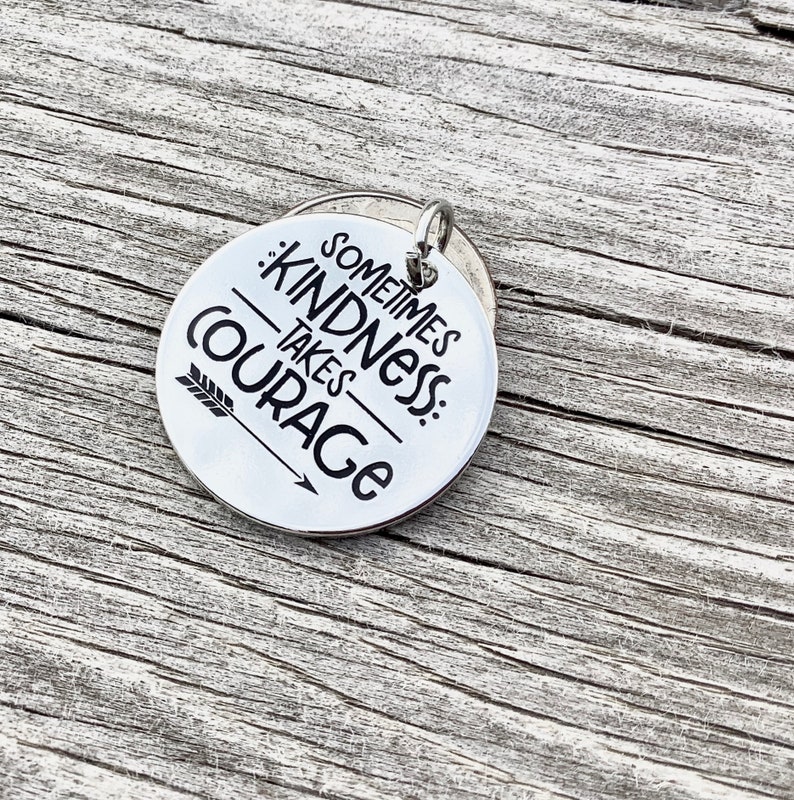 Sometimes Kindness Takes Courage Pendant Silver Plated - Etsy
