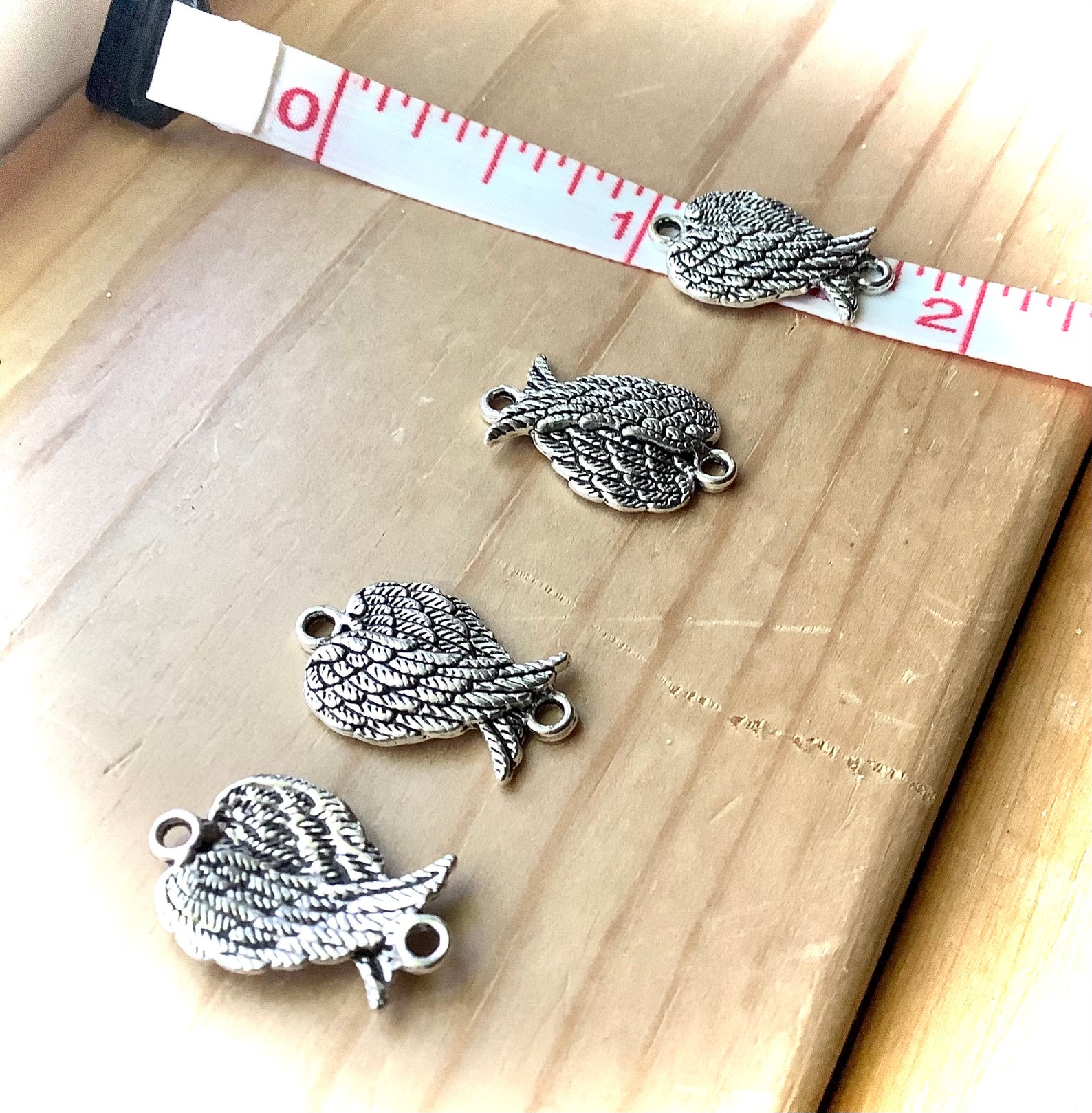 4 Angel Wing Connectors Angel Jewelry Detailed Wing | Etsy