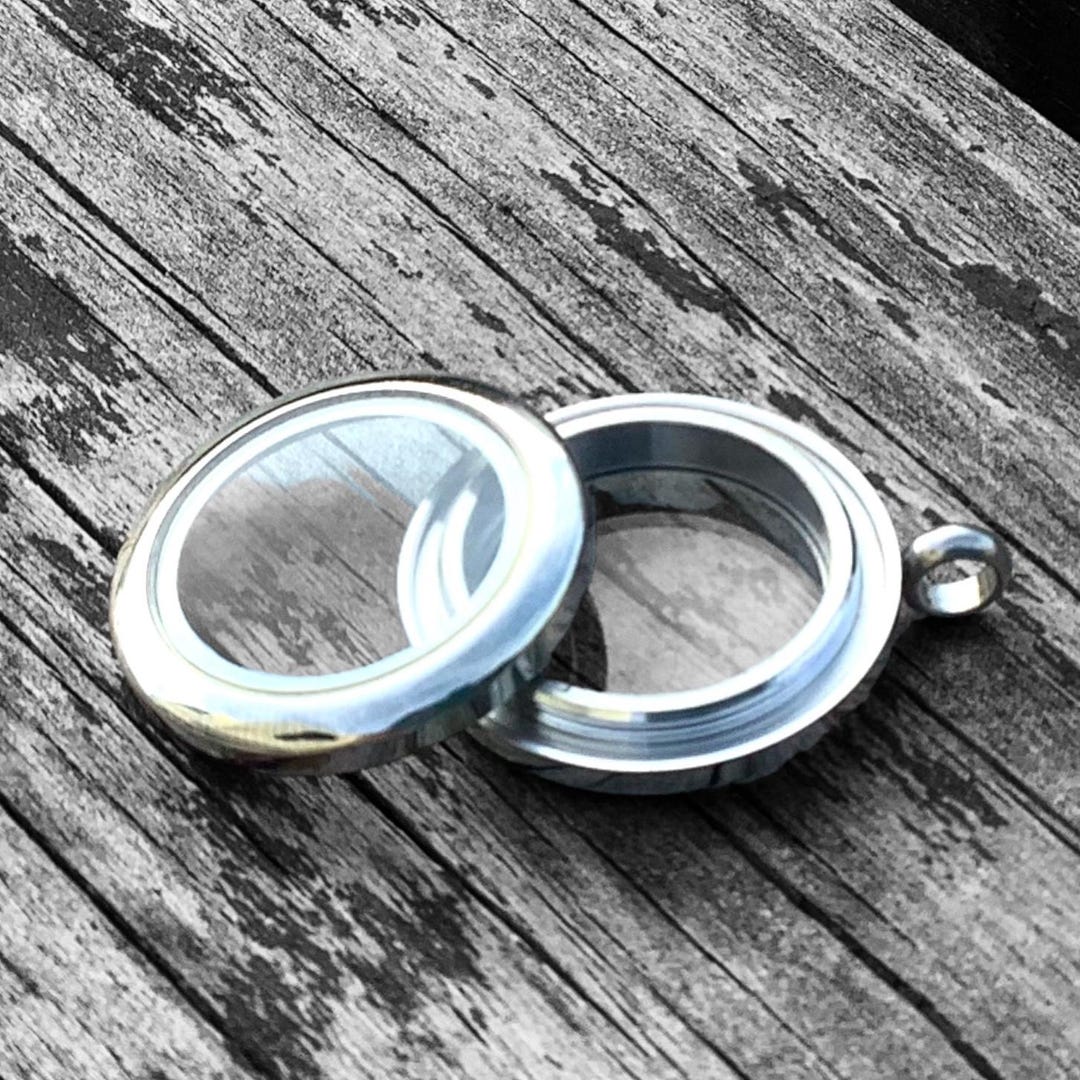 Stainless Steel 25mm Screw Closure, Floating Charm Glass Locket, 316L ...