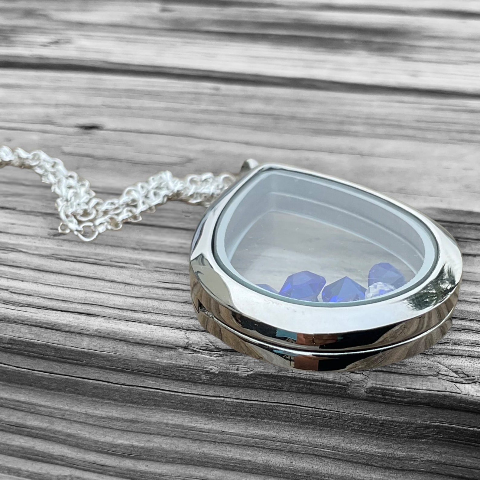 Stainless Steel 40mm Teardrop Magnetic Closure, Floating Charm Glass ...