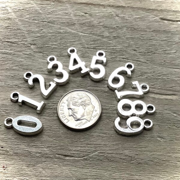 Number Charms - Etsy