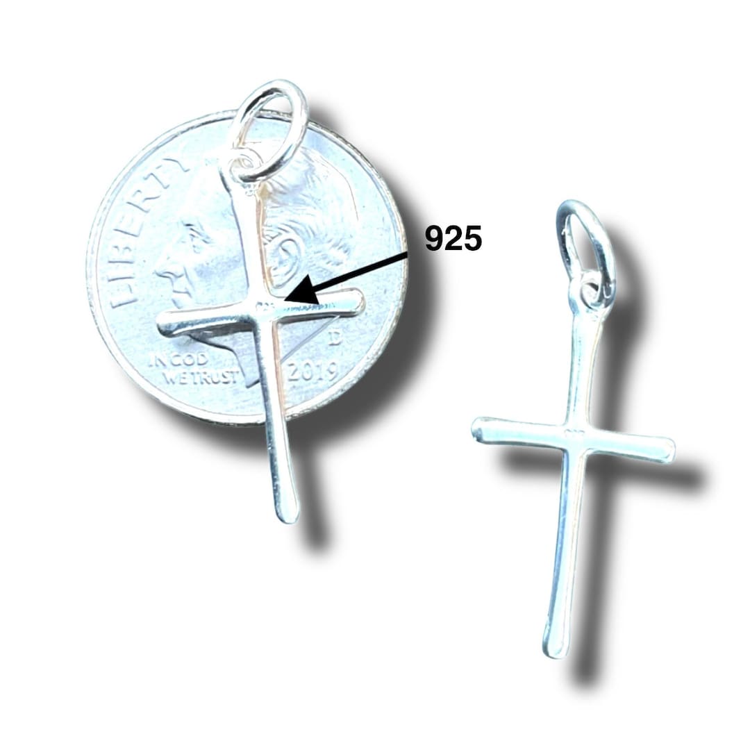 2 or 4 Beautiful Sterling Silver Cross Pendants, 20mm X 11mm, Anti ...